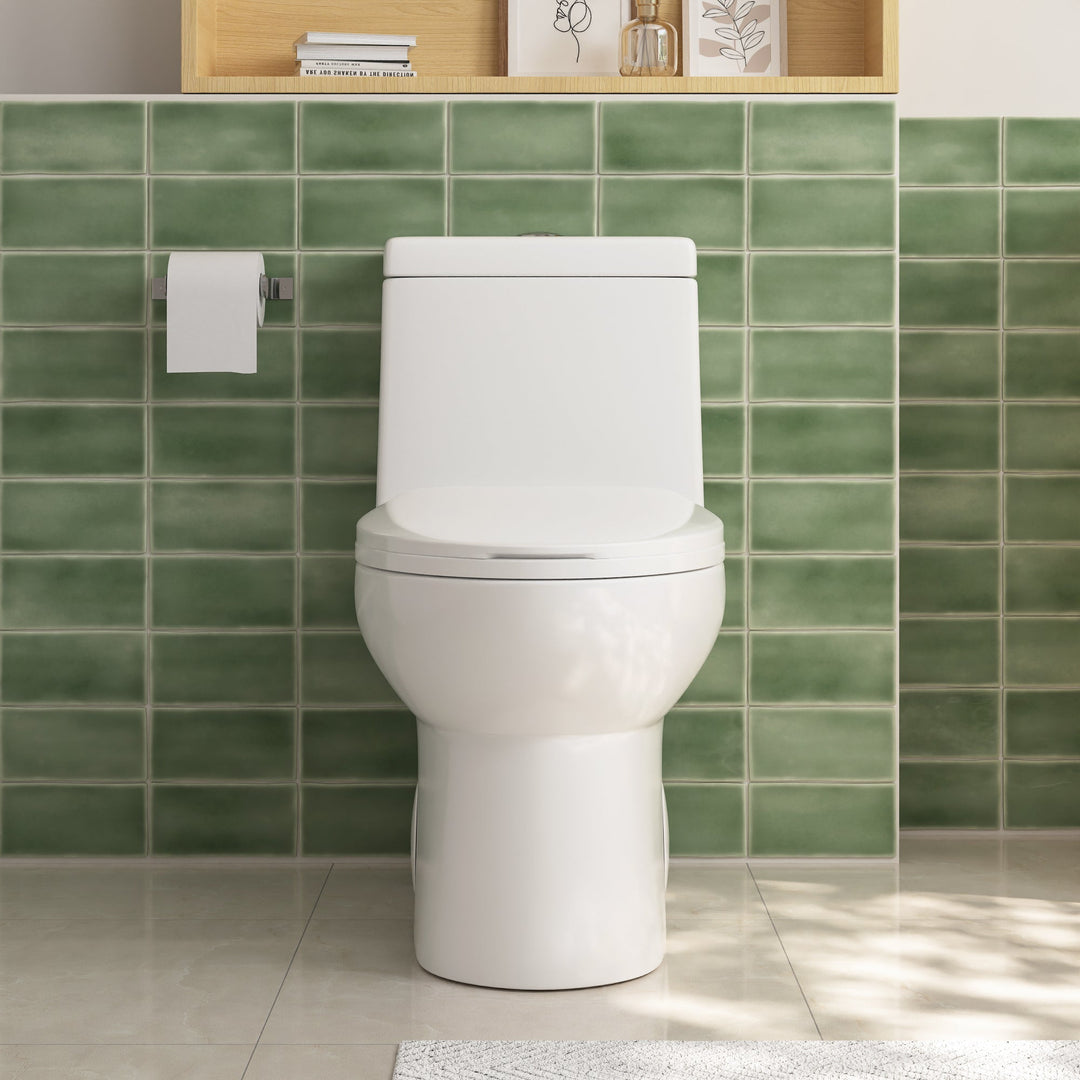 DeerValley DV-1F52816 Ally Dual-Flush Elongated One-Piece Toilet with ...