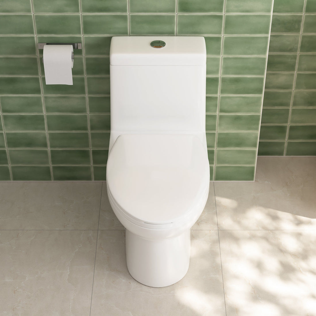 DeerValley DV-1F52816 Ally Dual-Flush Elongated One-Piece Toilet with ...