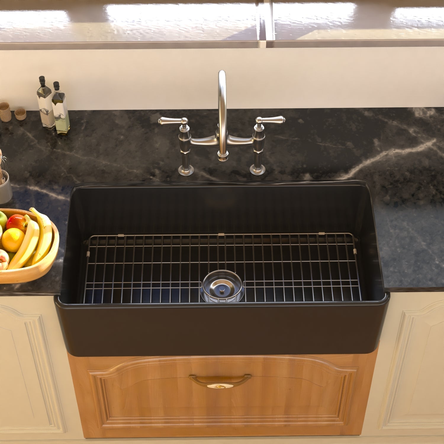 DeerValley DV-1K0015 Grove Fireclay 36" L x 18" W Farmhouse Kitchen Sink