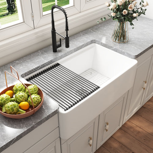 DeerValley DV-1K0067 33" L X 20" W Single Basin Workstation Farmhouse ...