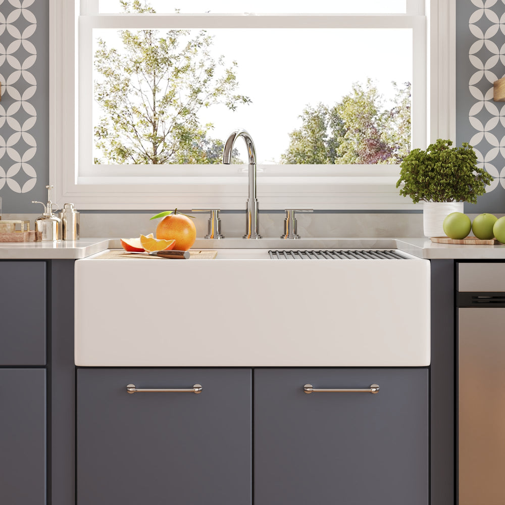 DeerValley DV-1K0161W Workstation Farmhouse Kitchen Sink Deep Single B ...