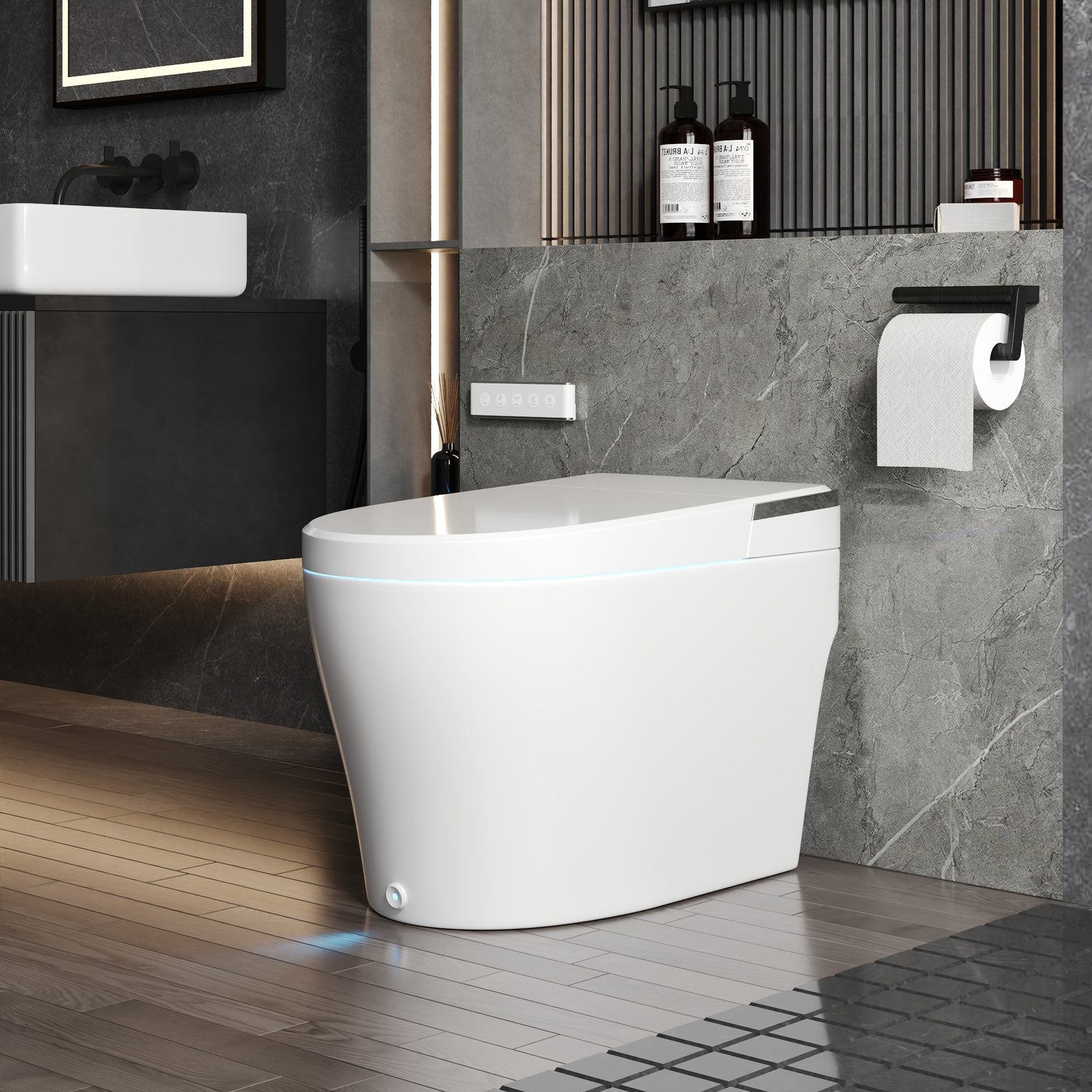 DeerValley DV-1S0029/V1/V3 Tankless Elongated Smart Toilet, One-Piece ...