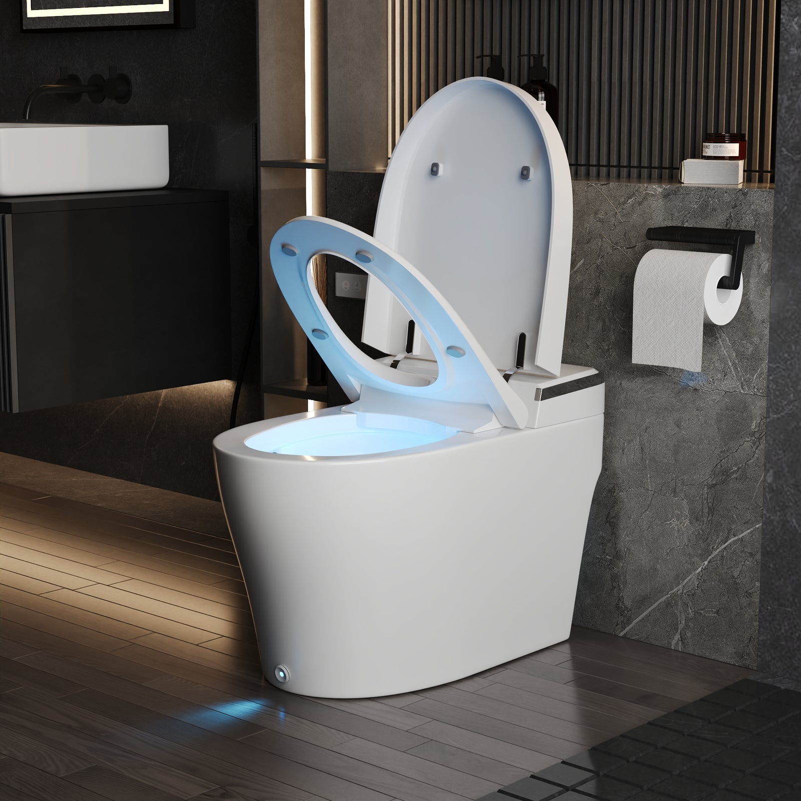 DeerValley DV-1S0029/V1/V3 Tankless Elongated Smart Toilet, One-Piece ...