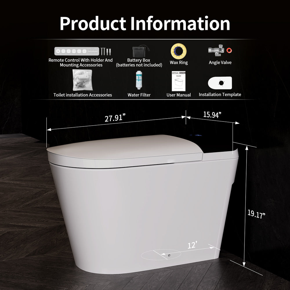 DeerValley DV-1S0442-V3 Smart Toilet with All-Season Adaptive Comfort ...